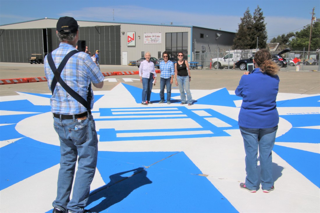 Compass rose at the Hollister airport gets a needed paint job | BenitoLink