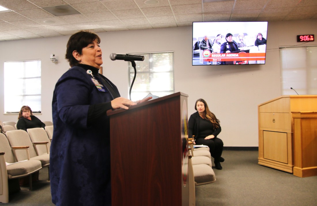Mary Casillas, Hazel Hawkins Memorial Hospital interim CEO, warned the supervisors if the ...