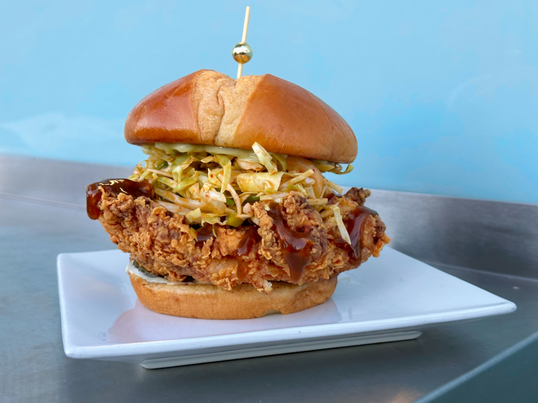 Hapa Bros' Hapa fried chicken sandwich. Photo by Robert Eliason.